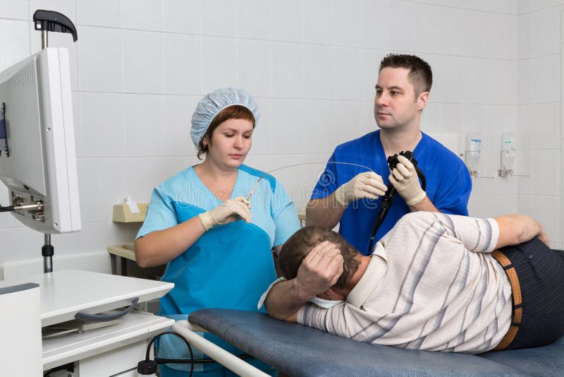 O Paciente Na Sala Da Endoscopia Imagem de Stock - Imagem de adulto ...