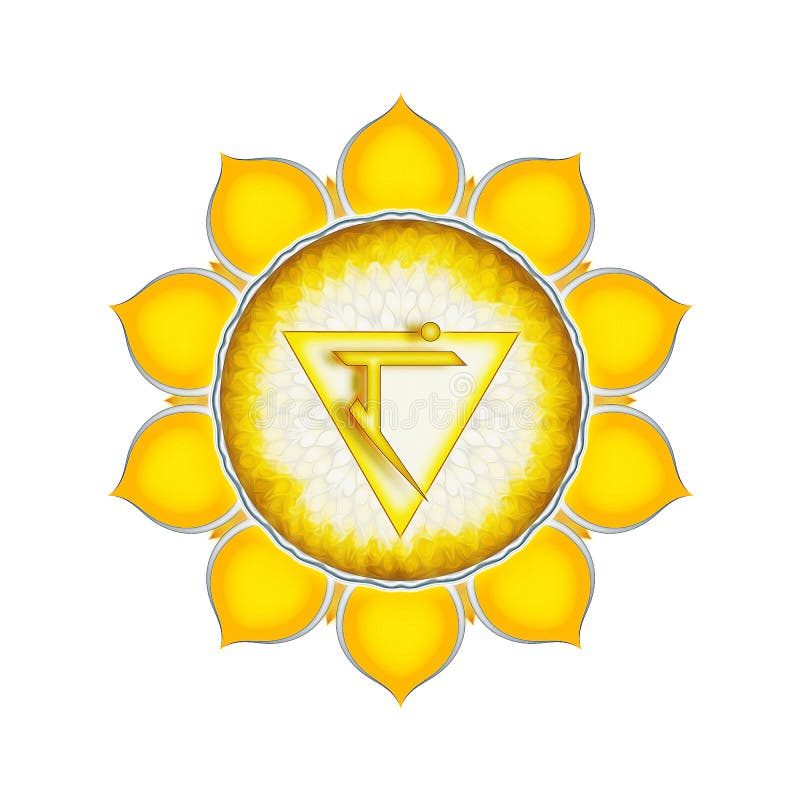 O plexo solar Chakra ilustração stock. Ilustração de cura - 31655952