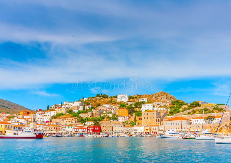 O porto do Hydra foto de stock. Imagem de arquitetura - 41353686