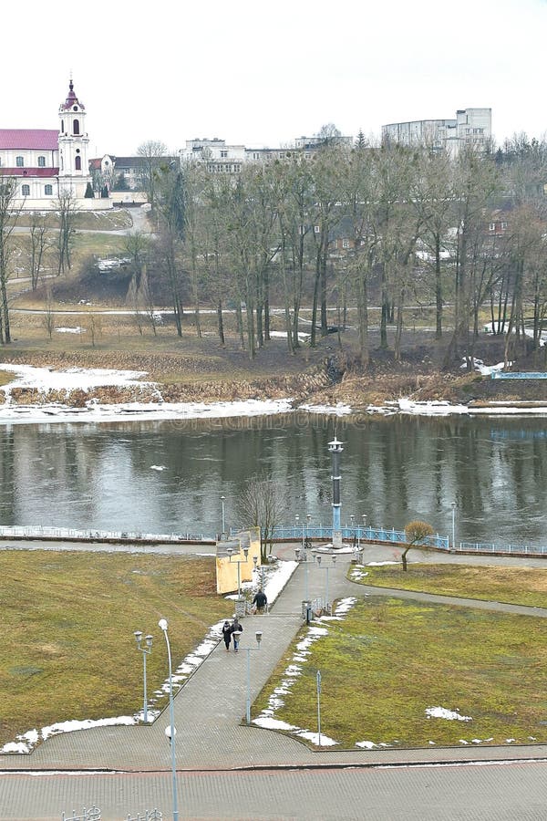 Neman, de Grodno imagem de stock. Imagem de cais, costa - 30768133