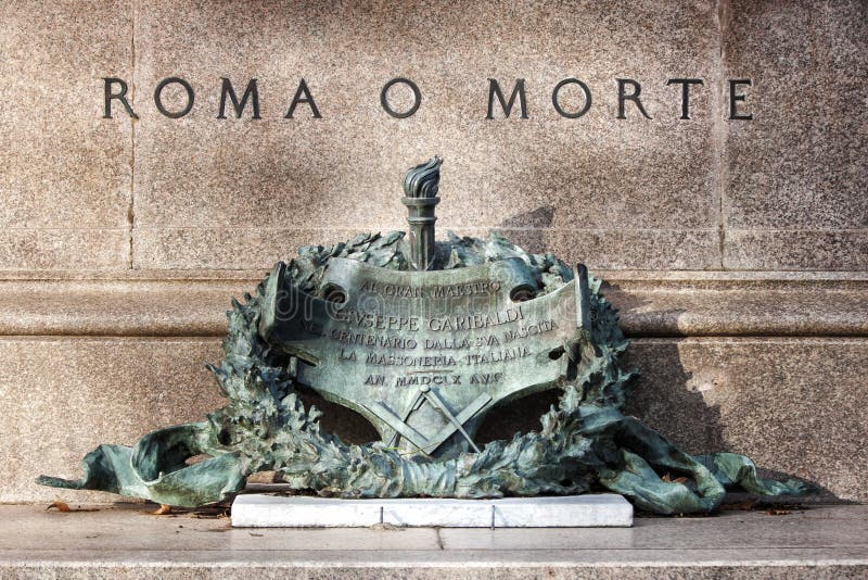 O Roma O Morte, Frase Del Garibaldi Immagine Stock - Immagine di ...