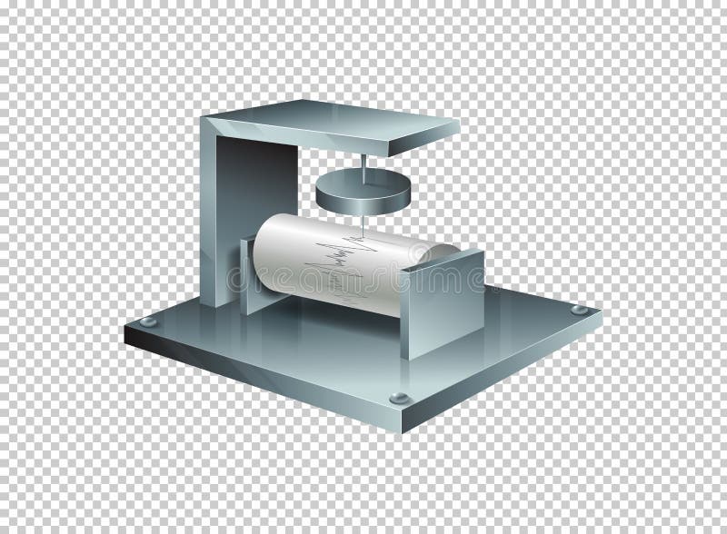 O Sismógrafo Detecta E Grava Terremotos Ilustração do Vetor ...