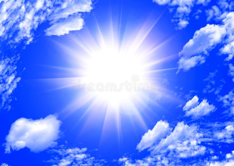 O sol nas nuvens foto de stock. Imagem de céu, azul, nuvens - 18133826