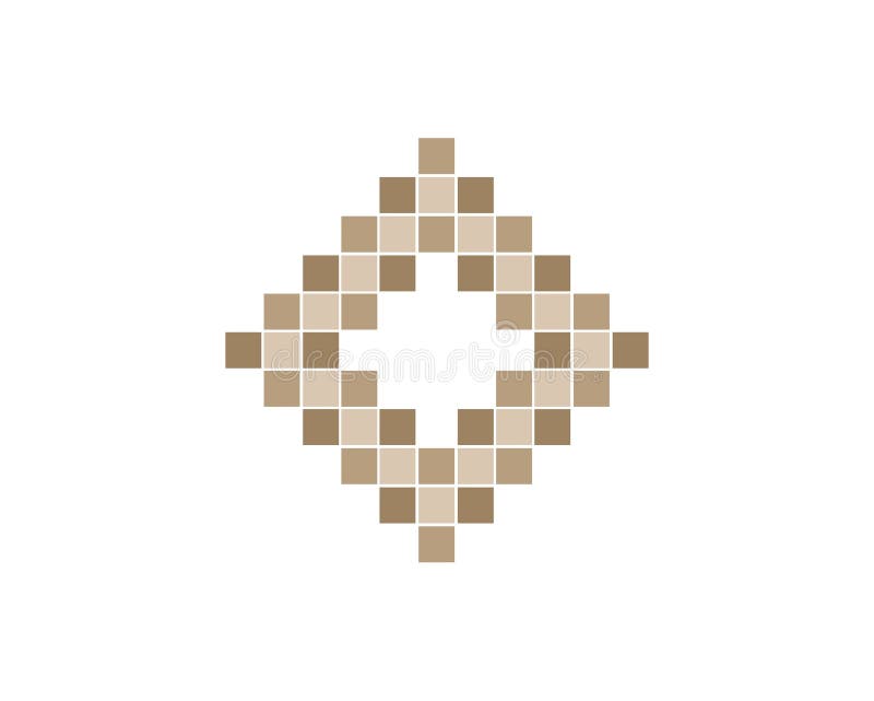 O Square Tile Logo Icon Template Stock Vector - Illustration of games ...