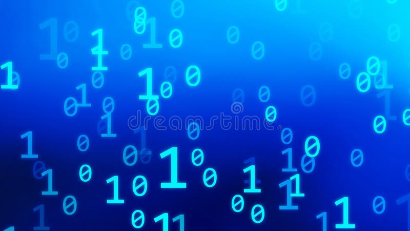 Concetto Di Codice Binario Sull'azzurro Illustrazione di Stock ...