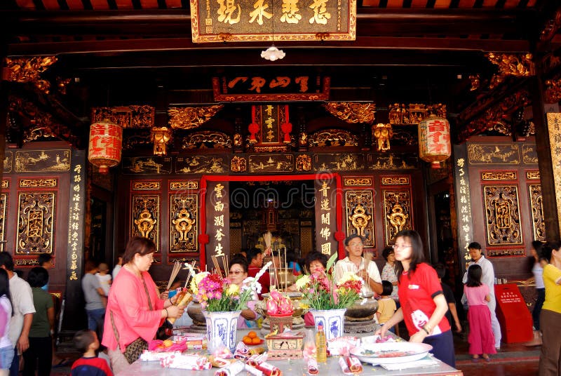 O Templo De Cheng Hoon Teng Imagem Editorial - Imagem de chinês, lugar ...