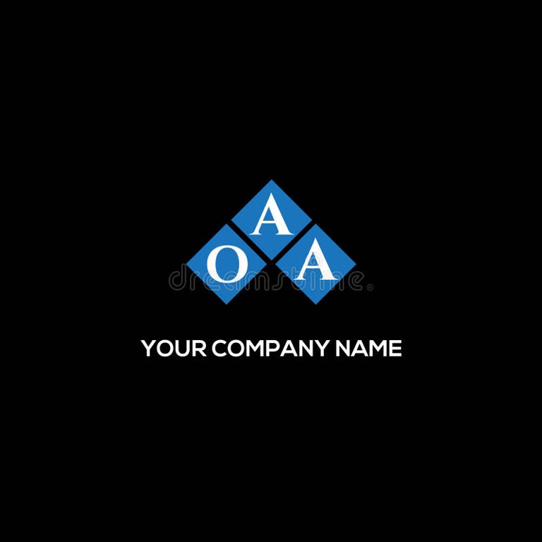 OAA Letter Logo Design on BLACK Background. OAA Creative Initials ...
