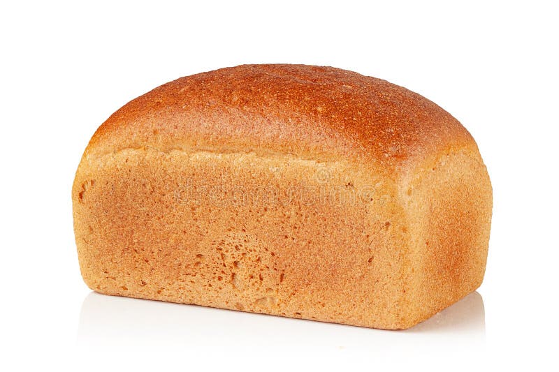 Loaf of Bread on White Background Stock Image - Image of crust, closeup ...