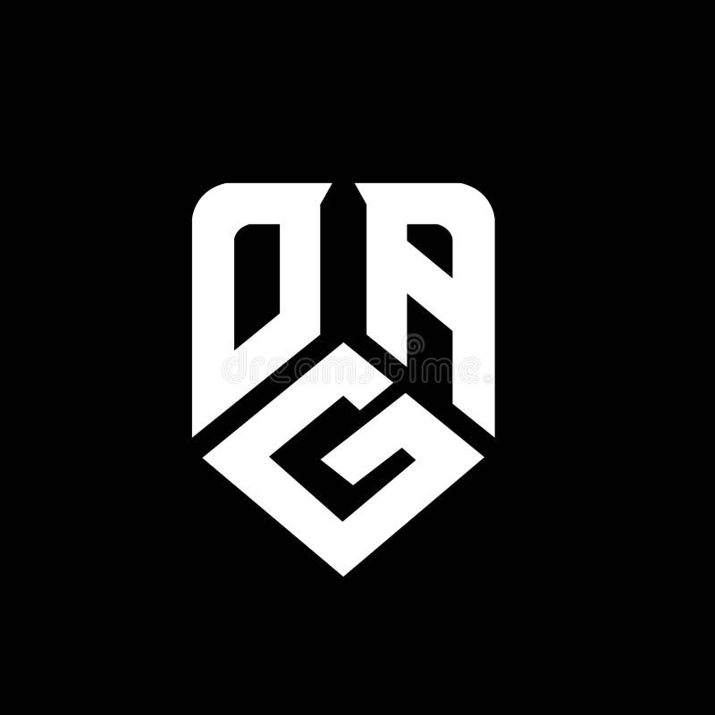 OAG Abstract Monogram Shield Logo Design on White Background. Stock ...