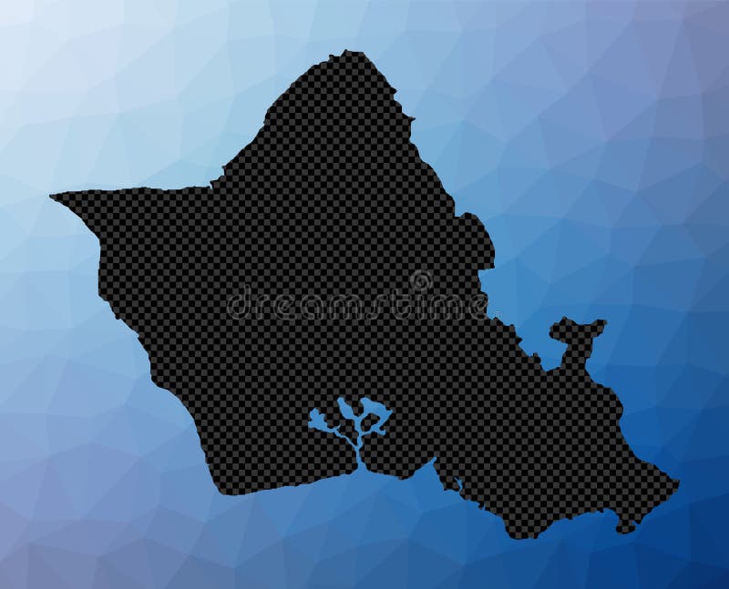 Oahu geometric map. stock vector. Illustration of america - 180755874