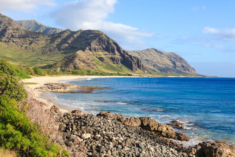 Mokuleia Beach Park, North Shore, Oahu Stock Image - Image of holiday ...