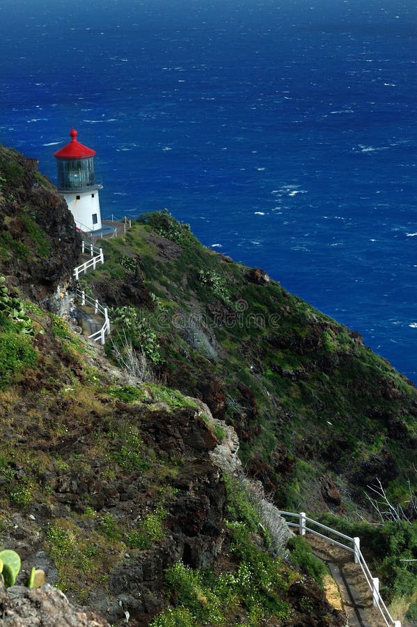 Oahu Island lighthouse stock photo. Image of makapuu, beach - 4367936