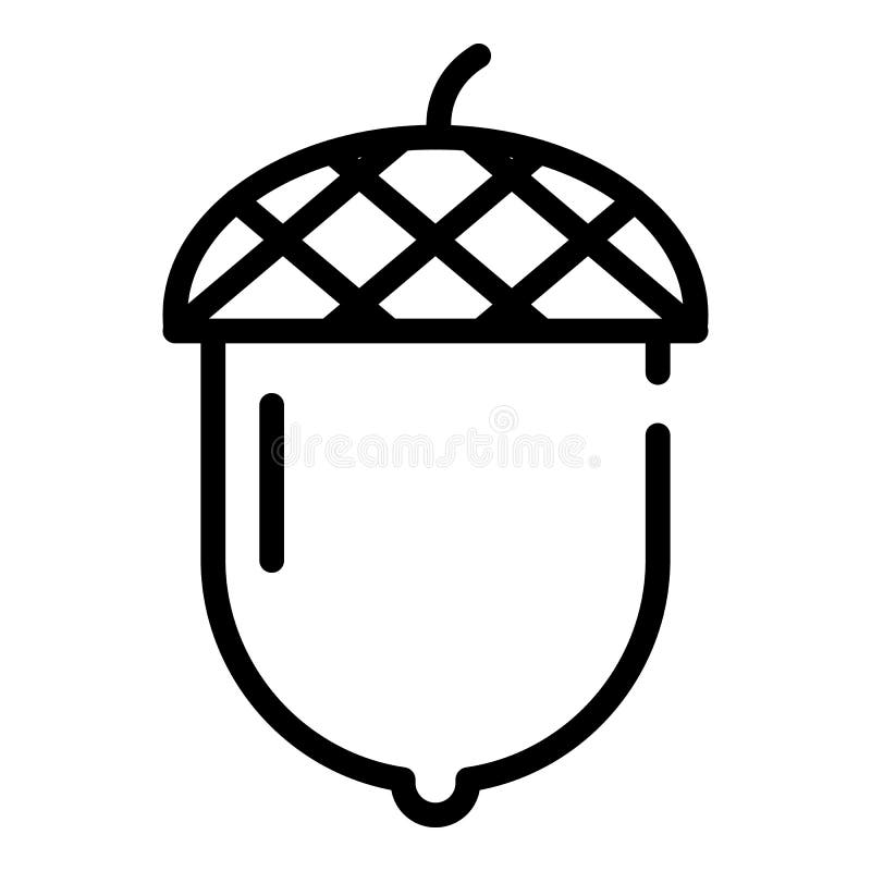 Oak Acorn Icon, Outline Style Stock Vector - Illustration of nature ... Oak Acorn Icon, Outline Style Stock Vector - Illustration of nature ...