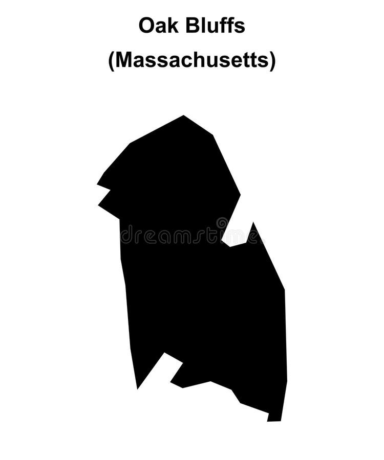 Oak Bluffs outline map stock vector. Illustration of shape - 387365229