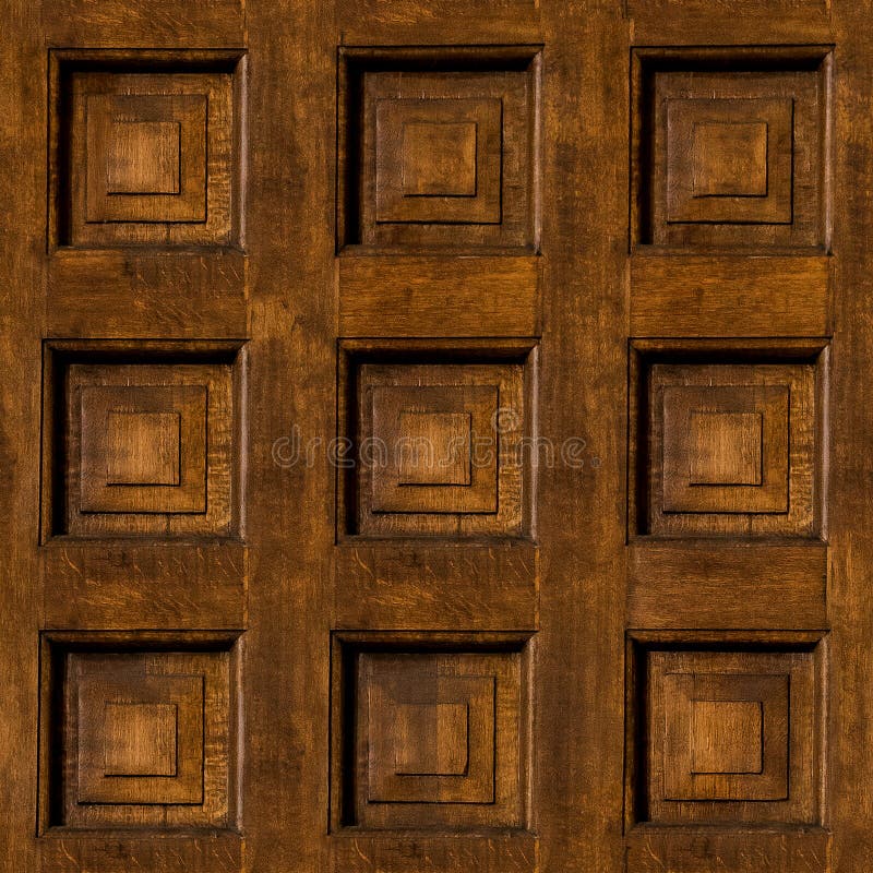Oak, Brown Wooden Door, Seamless Pattern Stock Image - Image of house ...