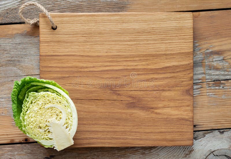 Oak Cutting Board Handmade Wooden Kitchen Table Top View Stock Image ...