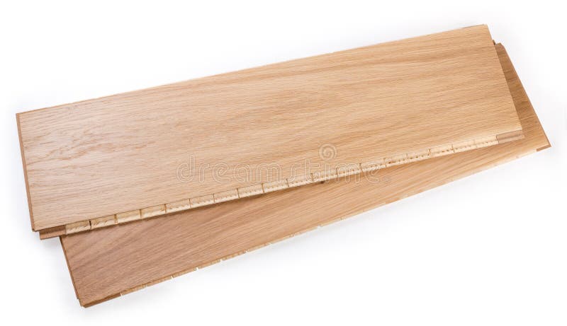 Oak Engineered Wood Flooring Boards on a White Background Stock Image ...