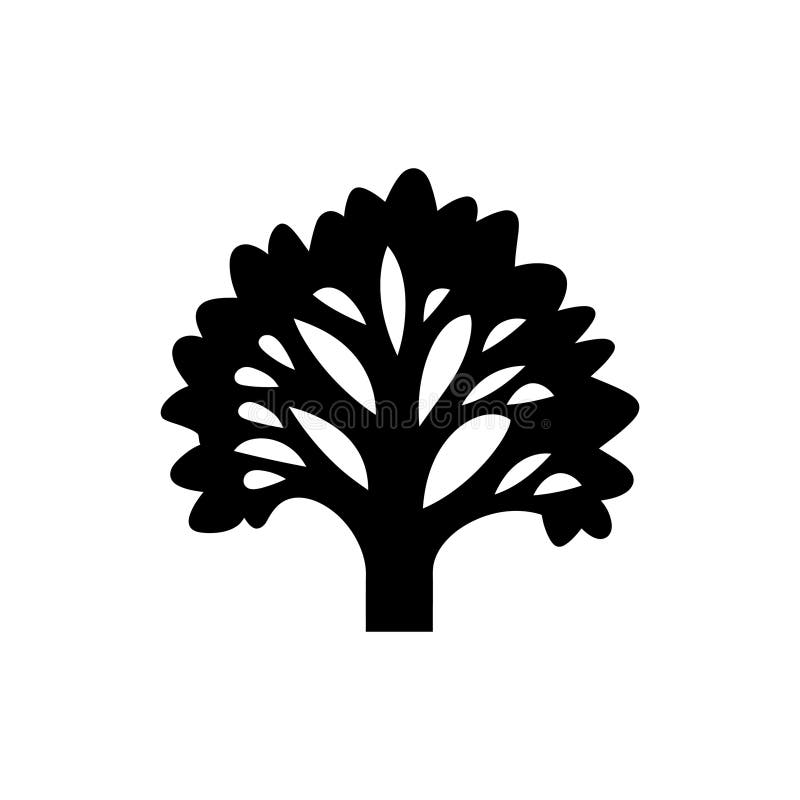 Oak forest tree icon stock vector. Illustration of green - 306213714