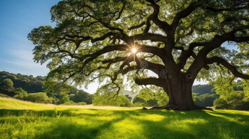 Oak healing tree stock image. Image of calming, dense - 375553389