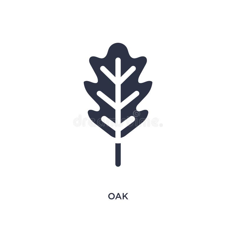 Oak Icon on White Background. Simple Element Illustration from Nature ...
