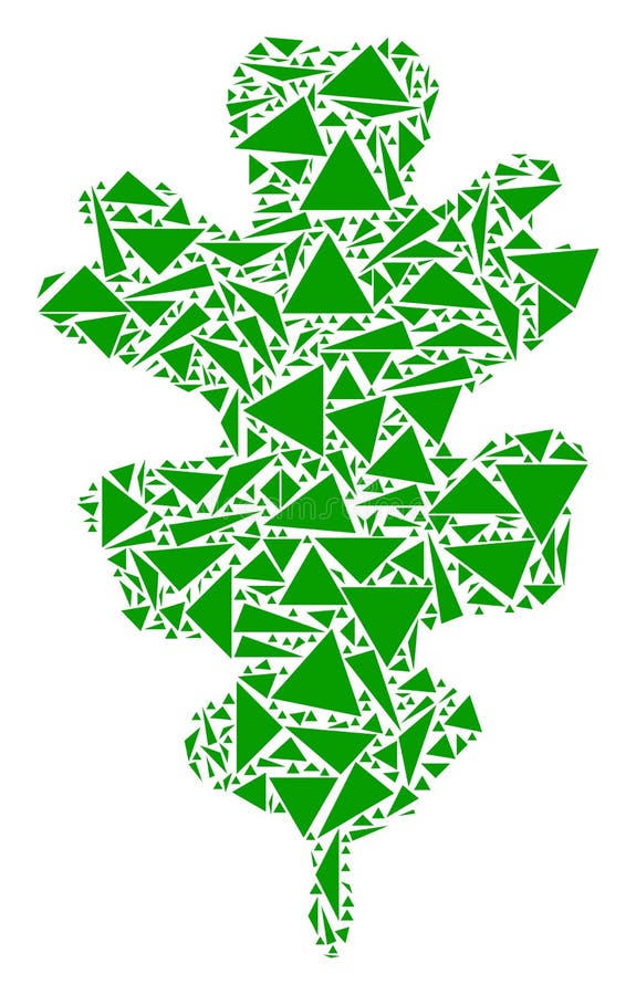 Oak Leaf Collage of Triangles Stock Vector - Illustration of ecological ...