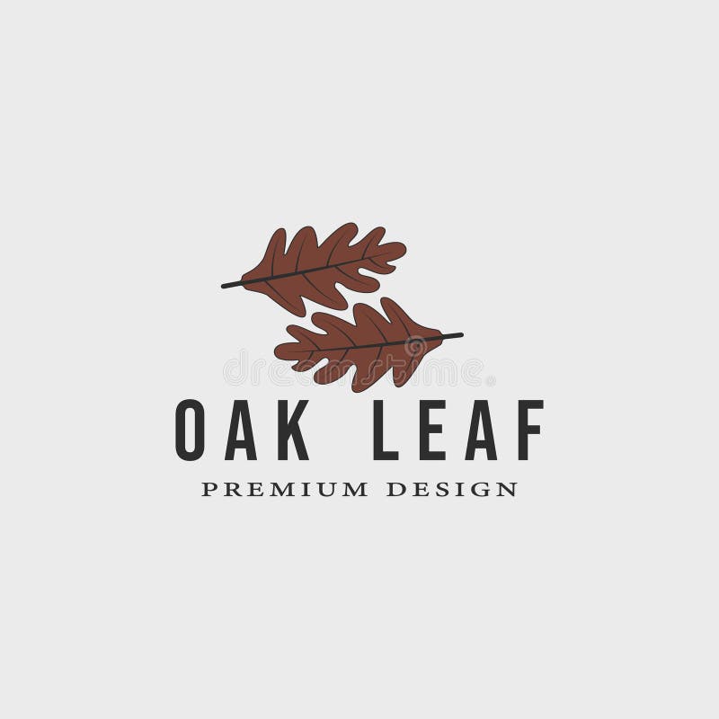 Oak Leaf Logo Vintage Vector Illustration Template Icon Graphic Design ...