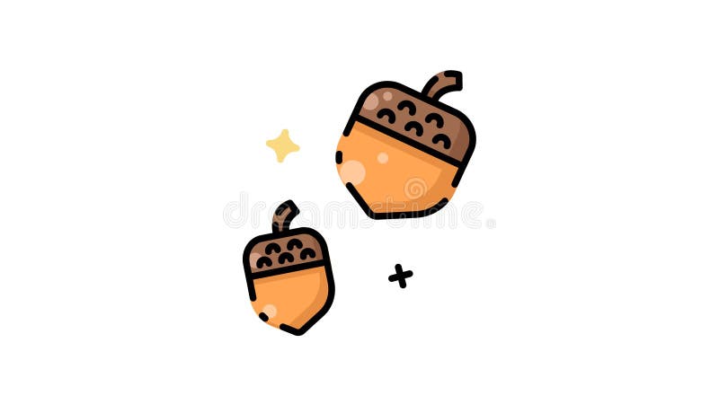 Oak Nut Icon Animation Video Design Stock Footage - Video of northern ...