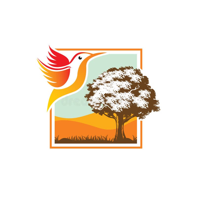 Oak Tree and Bird Logo , Environment Logo Vector Stock Illustration ...