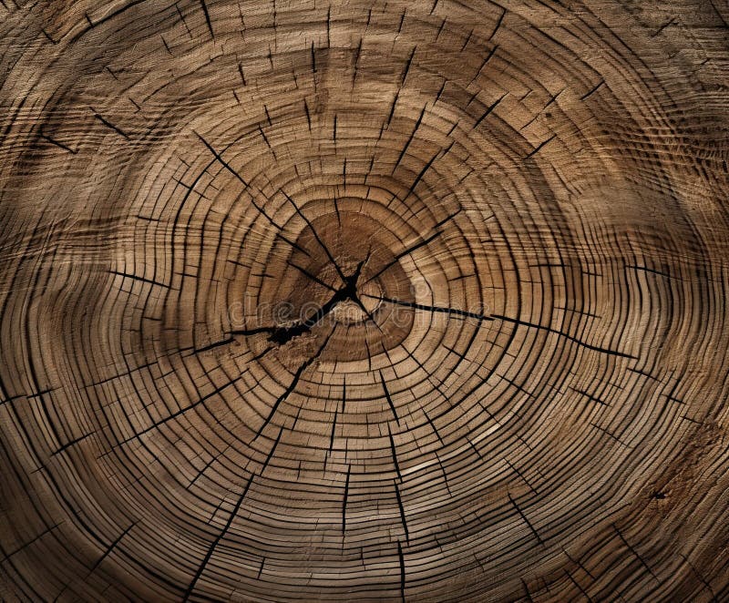 Oak Tree Cut Surface. Ai Generative Stock Image - Image of rustic ...