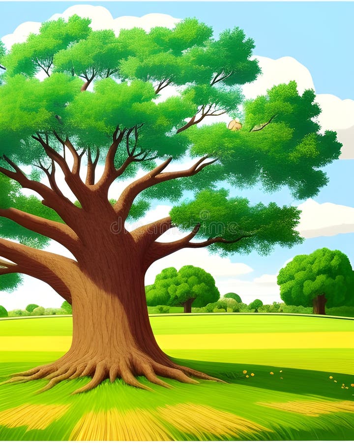 Oak tree stock illustration. Illustration of deciduous - 293207542