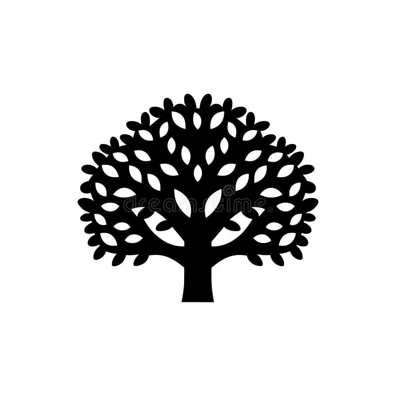Oak tree icon stock vector. Illustration of leafy, vector - 306213716