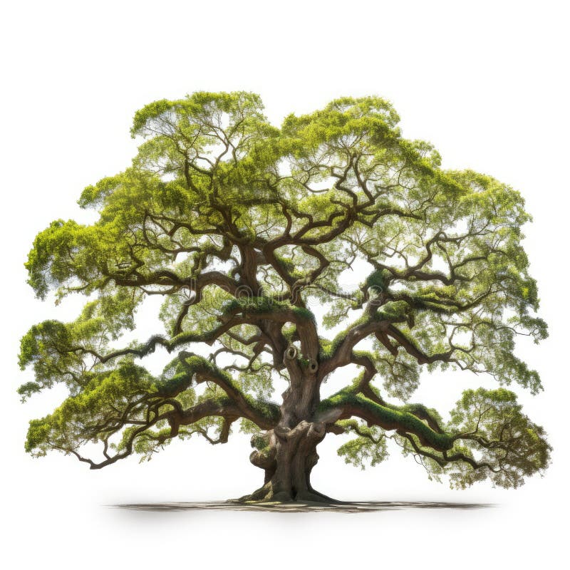 Oak Tree, Isolated White Background, Suitable for Use in Design ...