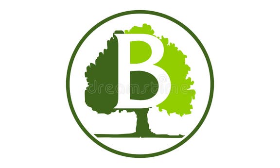 Oak Tree Letter B stock vector. Illustration of lawn - 104224670