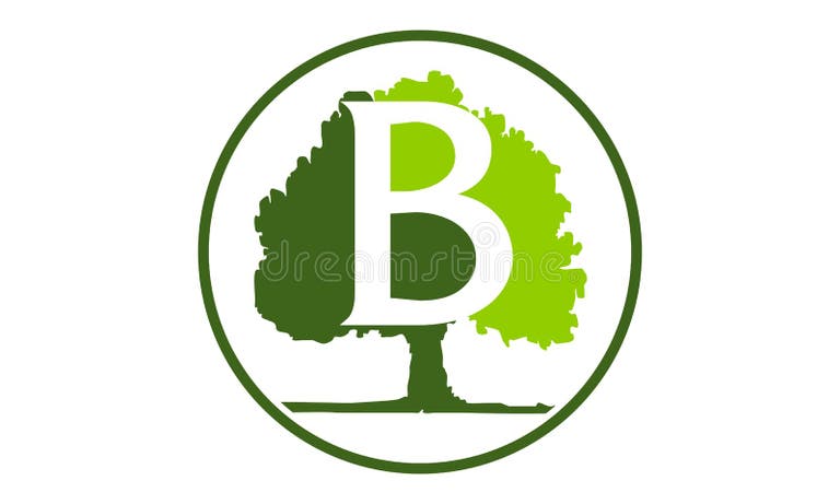 Oak Tree Letter B stock vector. Illustration of lawn - 104224670