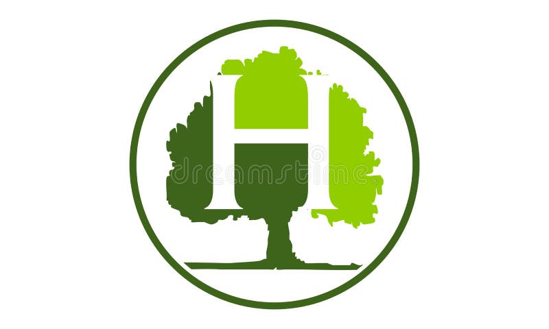 Oak Tree Letter H stock vector. Illustration of conservation - 104224445