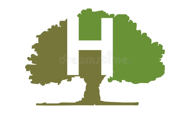 Tree Letter H Logo Stock Illustrations – 598 Tree Letter H Logo Stock ...