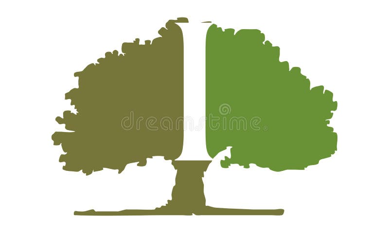 Oak Tree Letter I stock vector. Illustration of landscape - 104224515