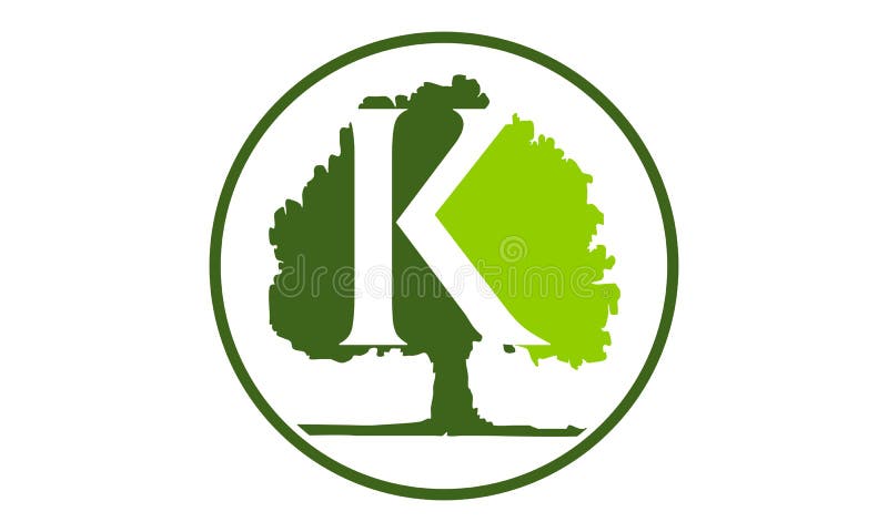 Oak Tree Letter K stock vector. Illustration of landscape - 104224719