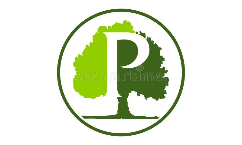Oak Tree Letter P stock vector. Illustration of conservation - 104224711