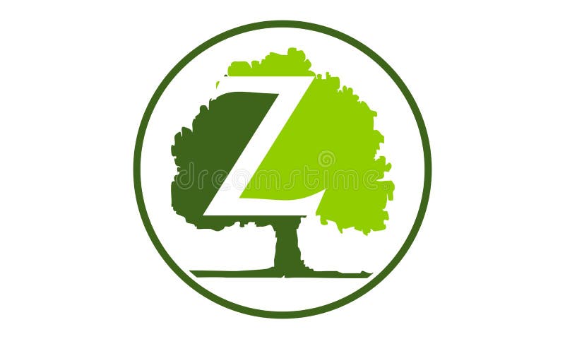 Oak Tree Letter Z stock vector. Illustration of initial - 104225605