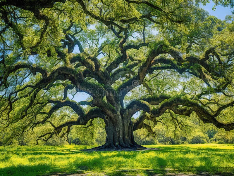 Ai Generated Illustration Wildlife Concept of Oak Tree Stock ...