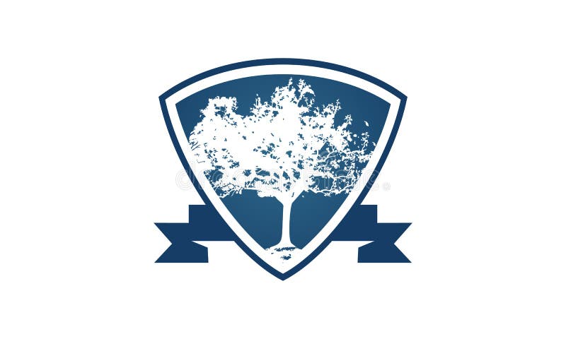 Tree and shield stock vector. Illustration of organic - 46988620