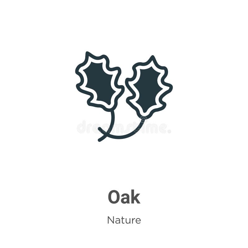 Oak Vector Icon on White Background. Flat Vector Oak Icon Symbol Sign ...