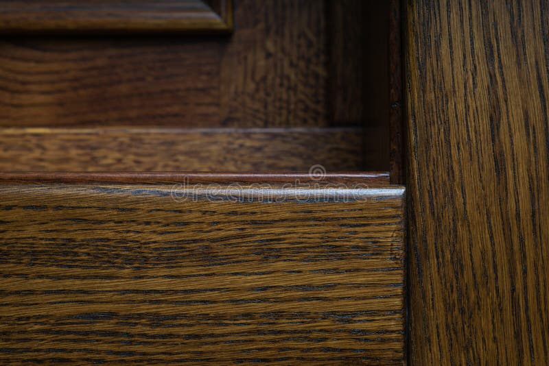 Oak Window Construction. Frame, Sash and Platbands Stock Image - Image ...