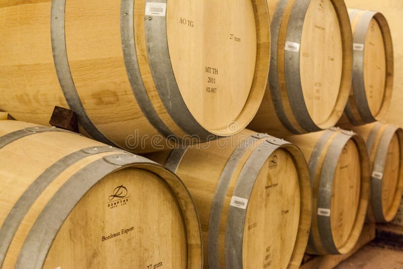 Oak Wine Barrels editorial photography. Image of santiago - 58995837