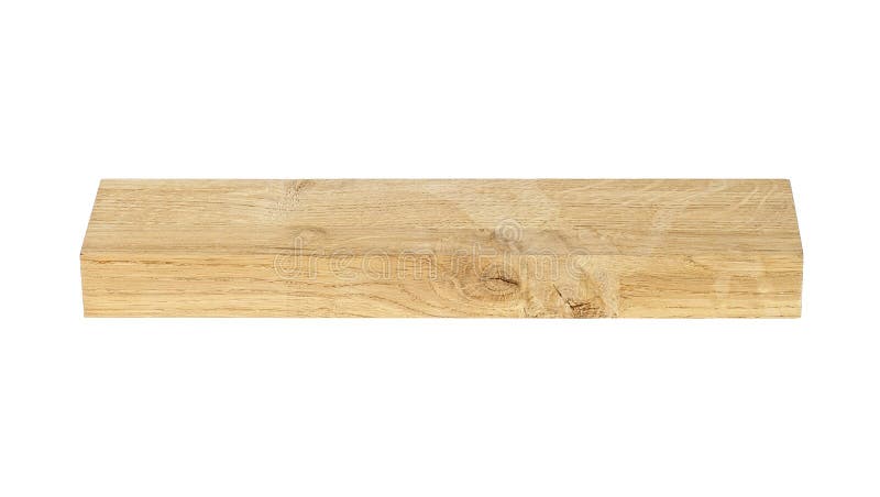 Oak Wooden Beam Isolated on White Background Stock Photo - Image of ...