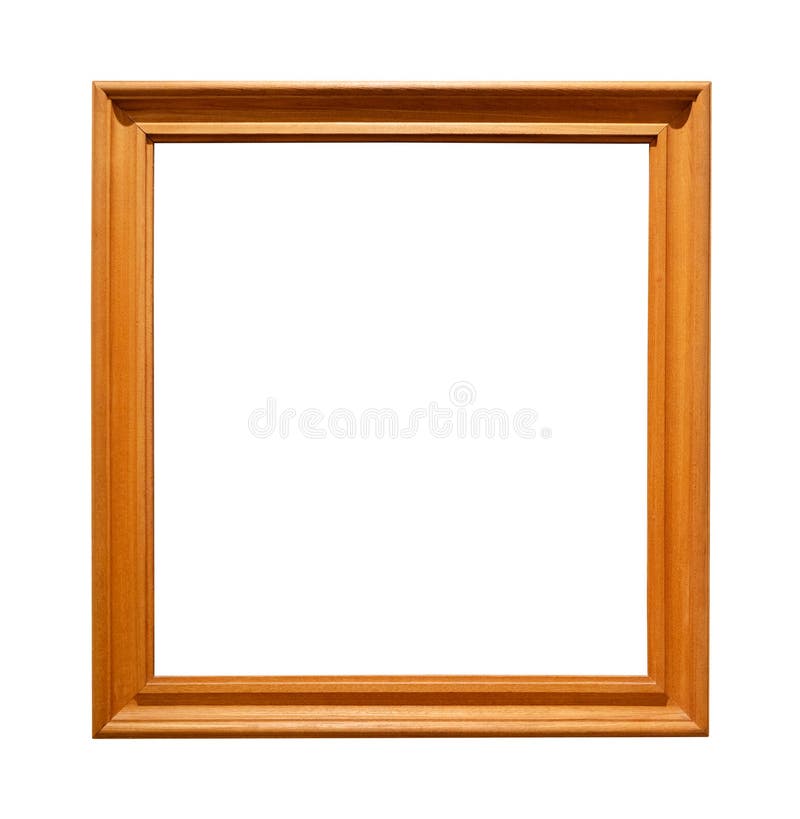 Oak Wooden Square Picture Frame Cutout Stock Image - Image of painting ...