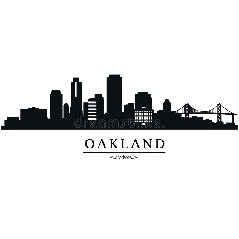 Oakland California Skyline Silhouette Vector Stock Vector ...