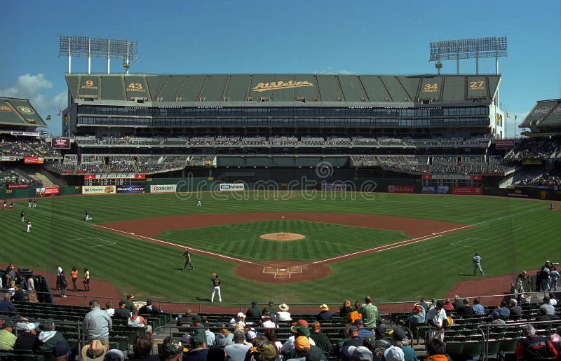 Oakland Coliseum Baseball Stadium Day Game Editorial Photography ...