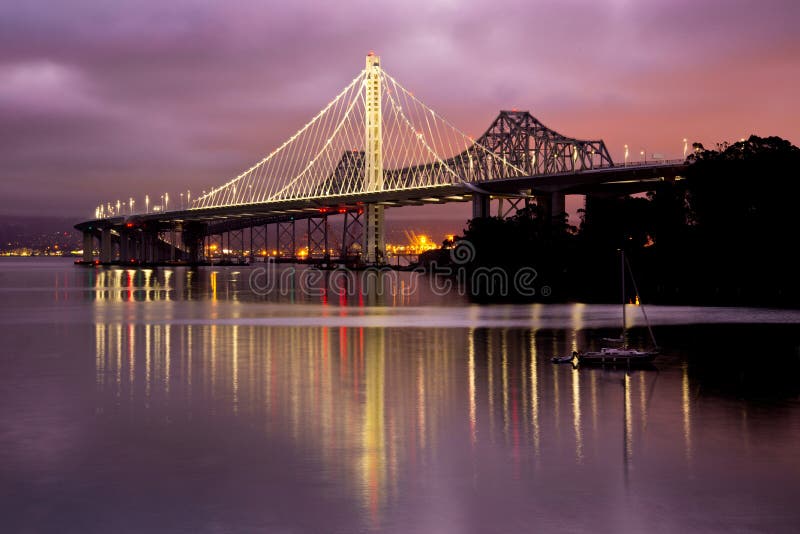 Oakland/San Francisco New Bay Bridge Stock Photo - Image of beautiful ...
